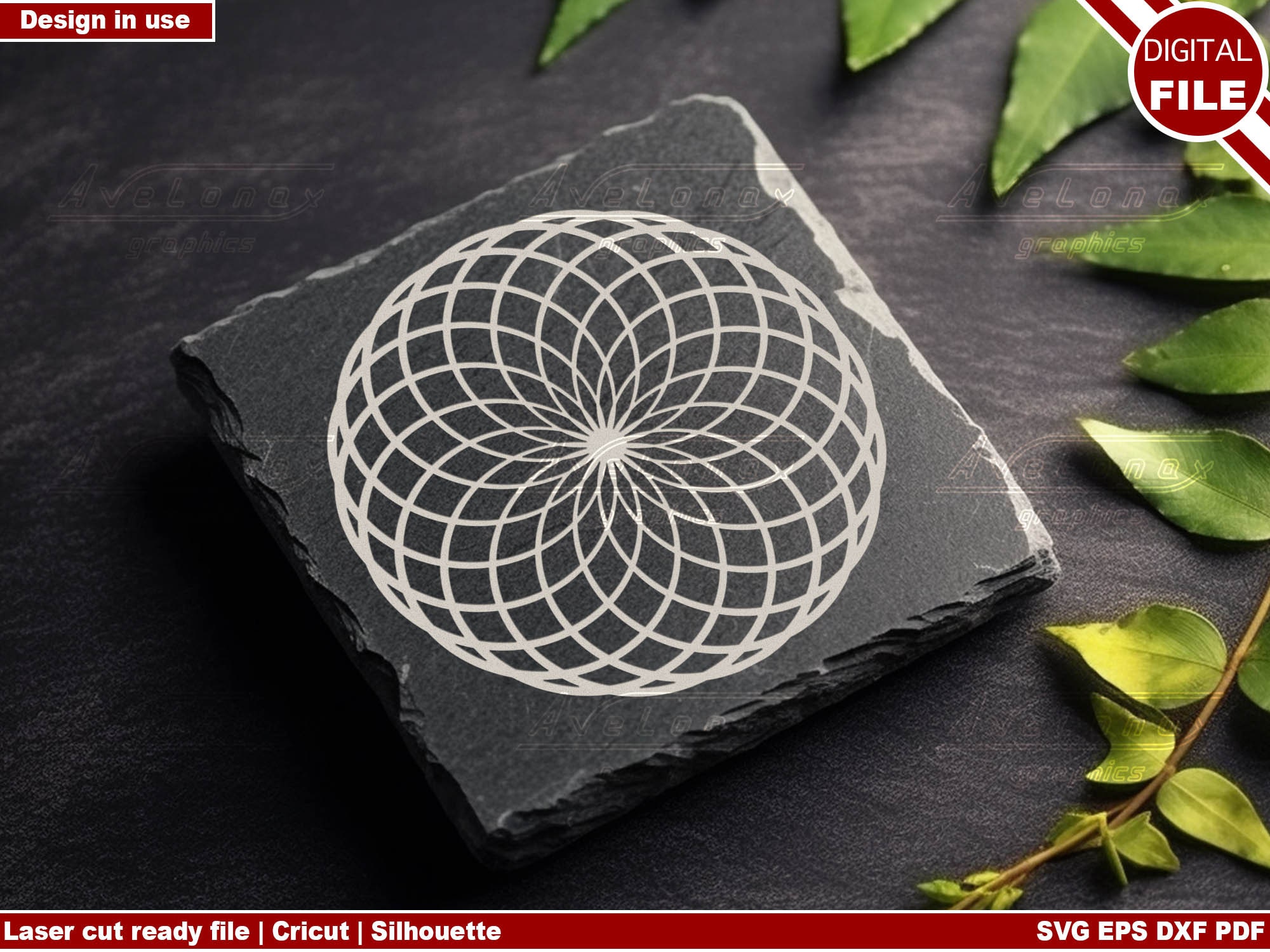 Torus Svg, Round Geometric Wall Decor Dxf, Sacred Geometry Svg, Spiral ...