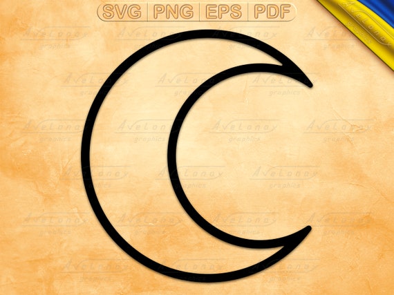 Crescent Moon Laser Cut File Half Moon Frame Template Moon - Etsy