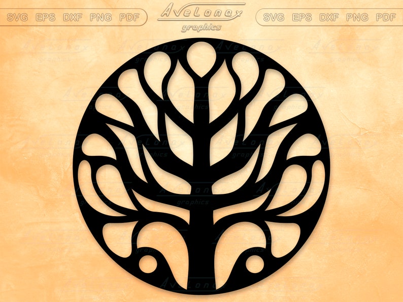 Tree of Life Svg Art Deco Tree Earring Svg Sacred Geometry - Etsy