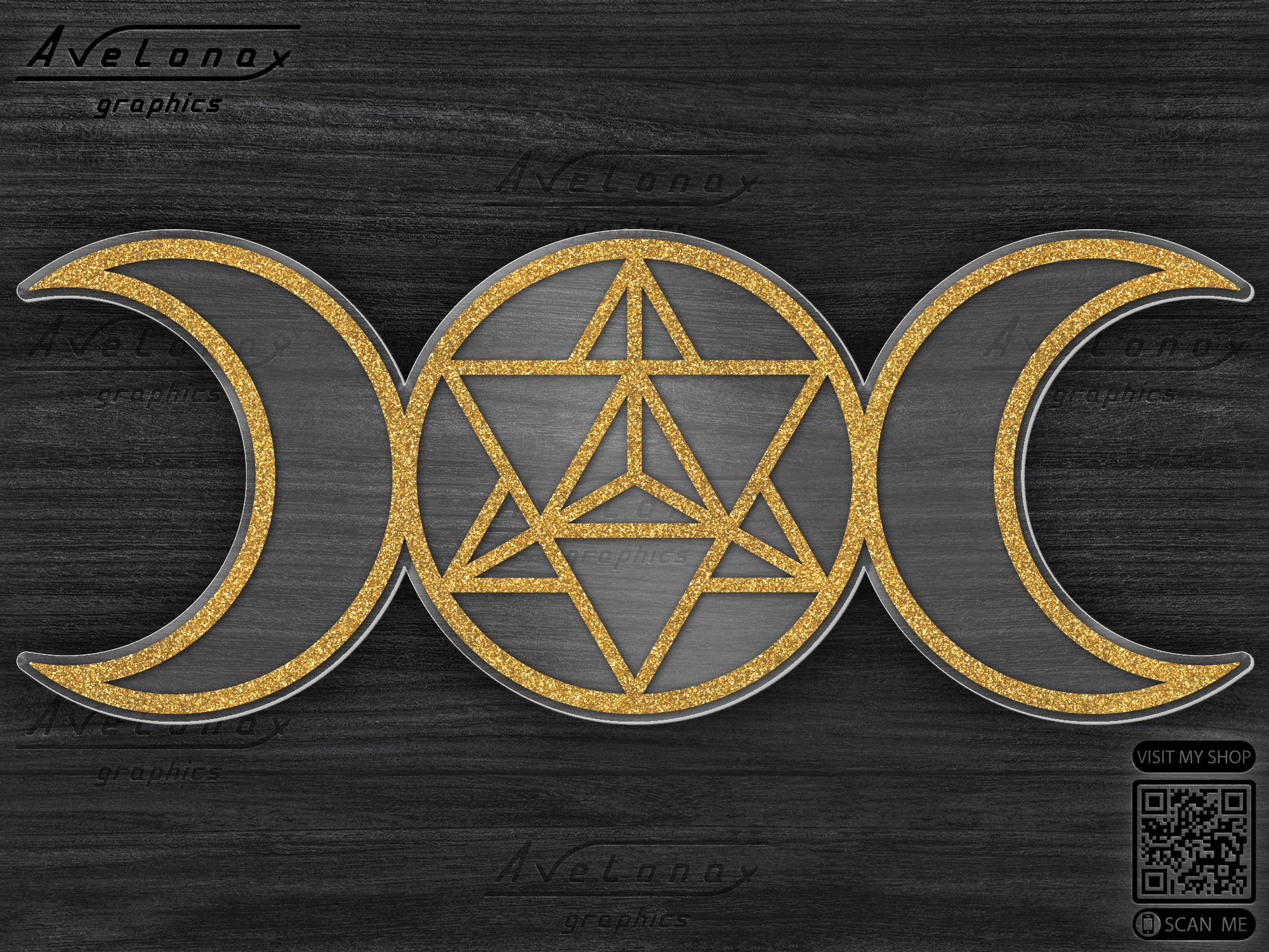 Triple Moon Merkaba Star Svg Sacred Geometry Png Tetrahedron - Etsy