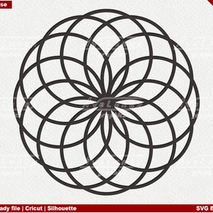 Lotus of Life Png, Torus Svg, Sacred Geometry Svg, Flower of Life Laser ...