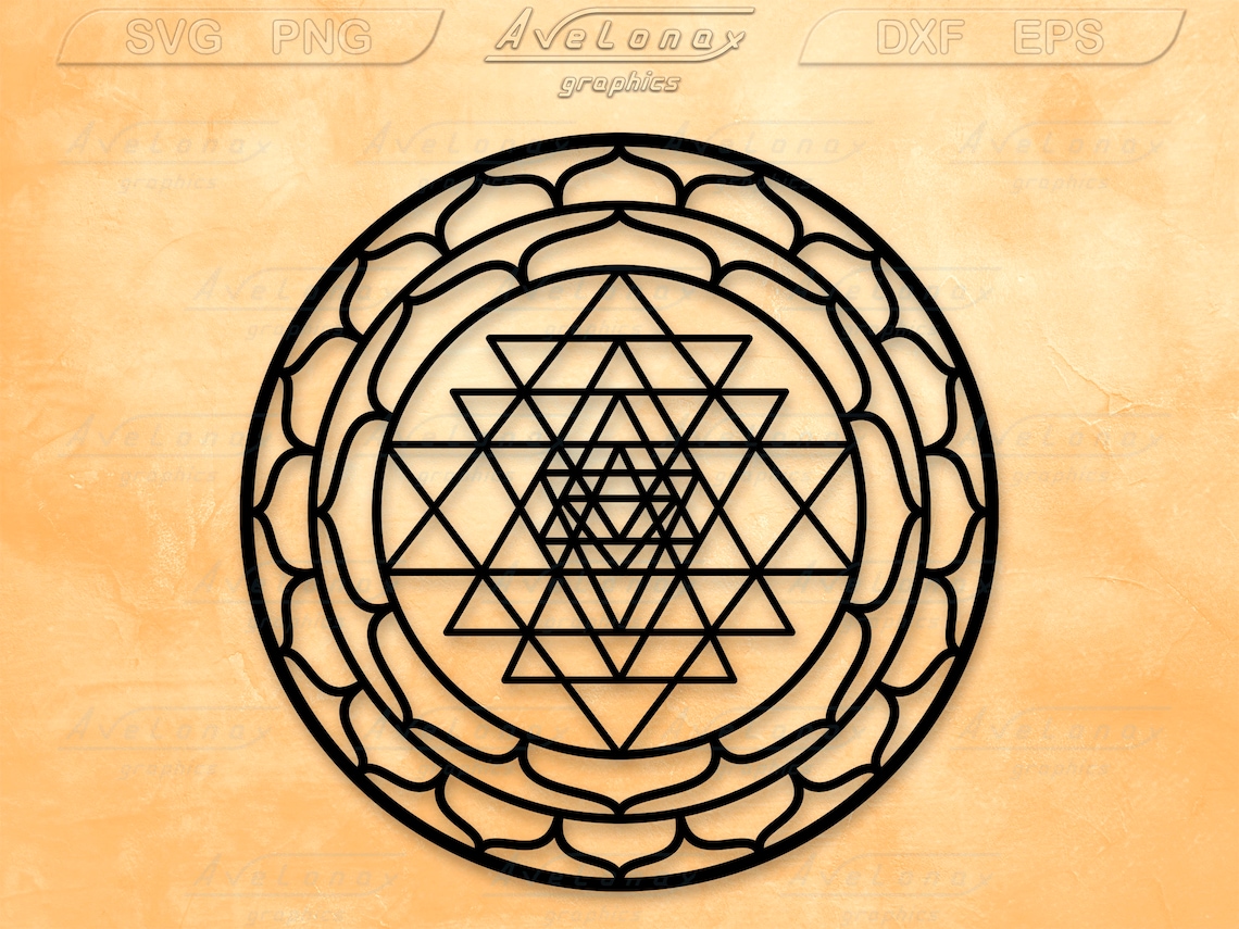 Sri Yantra Svg Cricut Sri Yantra Clipart Sacred Geometry - Etsy UK