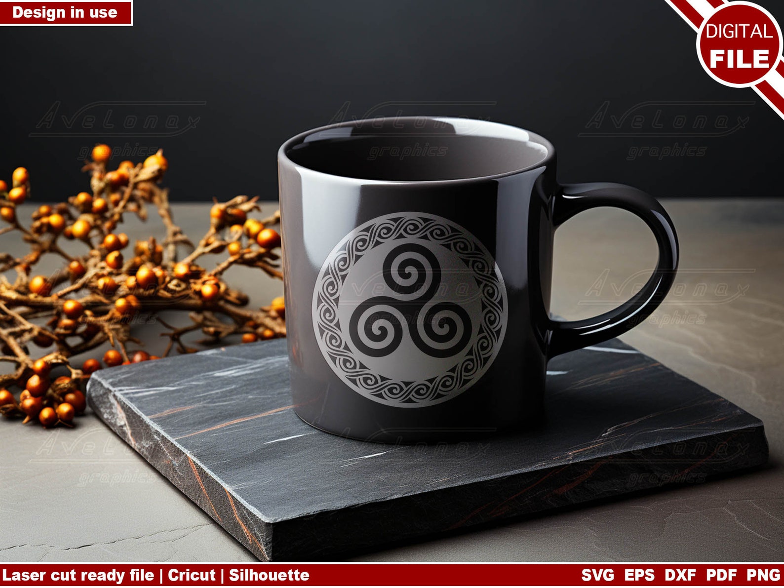 Triskelion Laser Cut File, Triskel Svg, Celtic Circular Boards Png ...