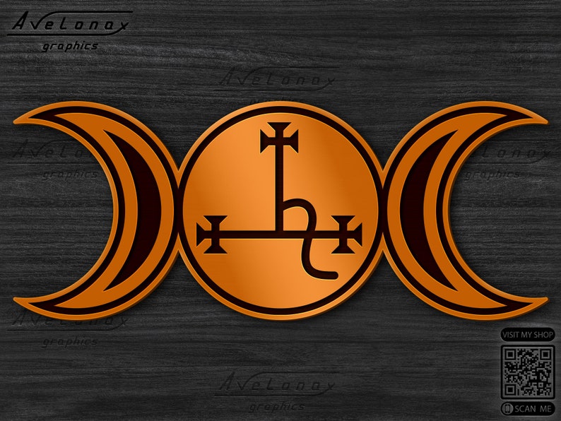 Lilith Sigil Svg Triple Moon Goddess Layered Cut File Sigil - Etsy