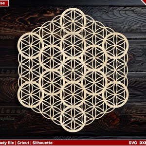 Flower of Life Svg, Sacred Geometry Svg, Files for Cricut, Glowforge ...