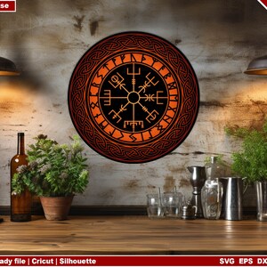 Vegvisir SVG, Viking Compass Png, Viking Runic Design Svg, Nordic ...