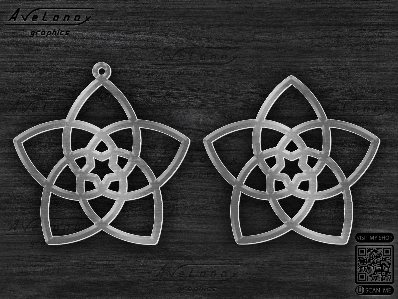 Venus Flower Svg, Venus Star Necklace Svg, Sacred Geometry Earrings Cut ...