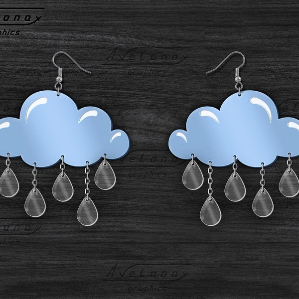 Rain Cloud Earrings - Etsy