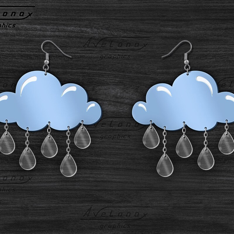 Rain Cloud Earrings - Etsy