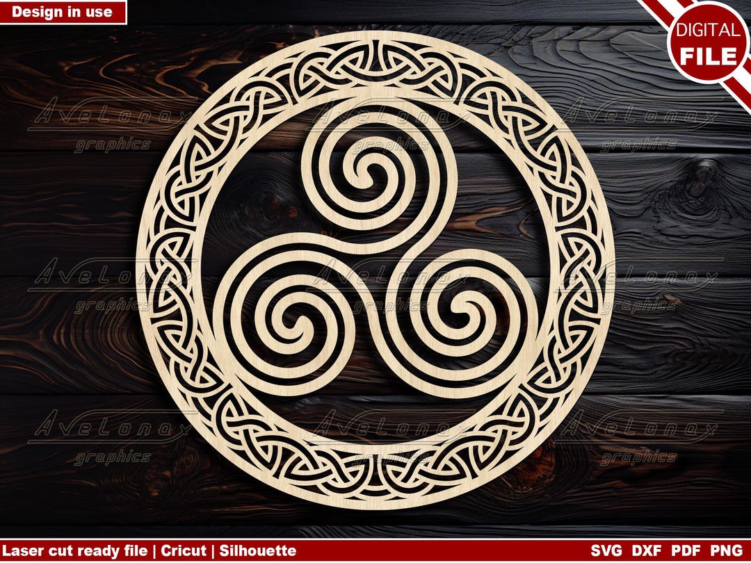 Triskelion Svg, Round Celtic Pattern Svg, Celtic Christmas Ornament ...
