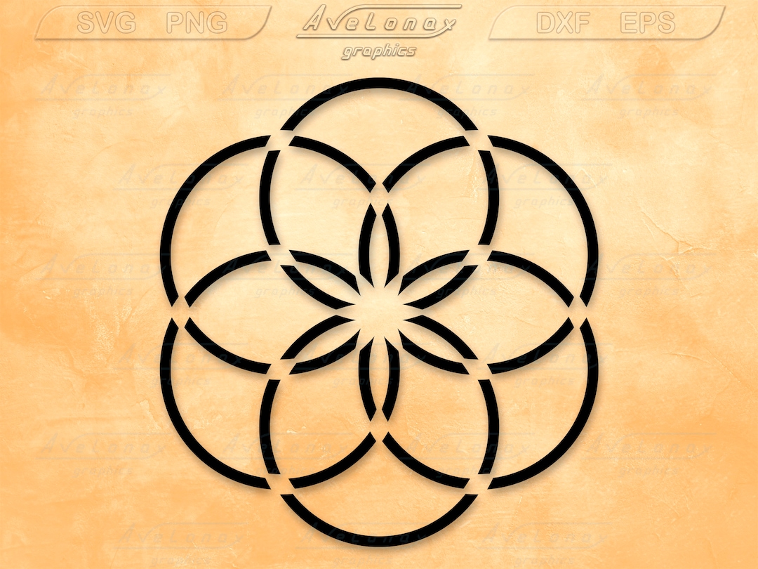 Seed of Life Svg, Flower of Life Cut File, Laser Engraving Dxf, Sacred ...