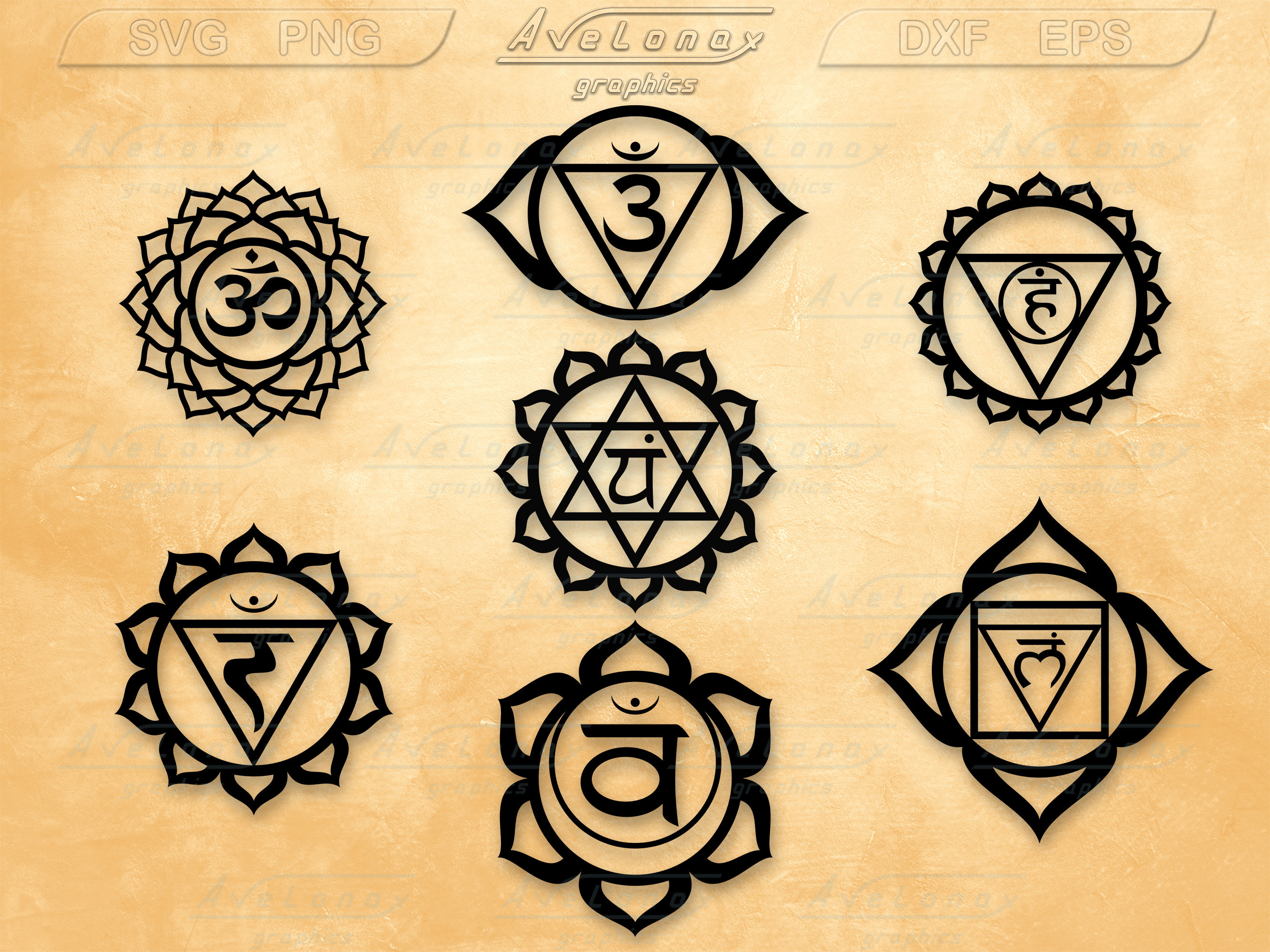 Chakra SVG Chakra Png Yoga Clipart PRINTABLE Chakrasymbols - Etsy Canada