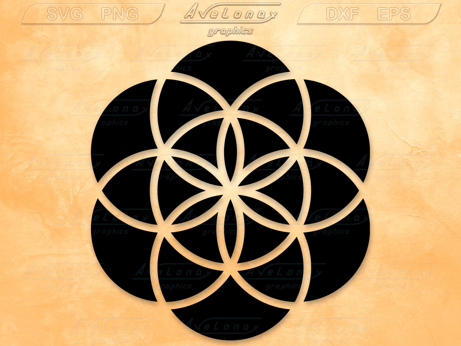 Seed of Life Svg Flower of Life Cut File Laser Engraving - Etsy