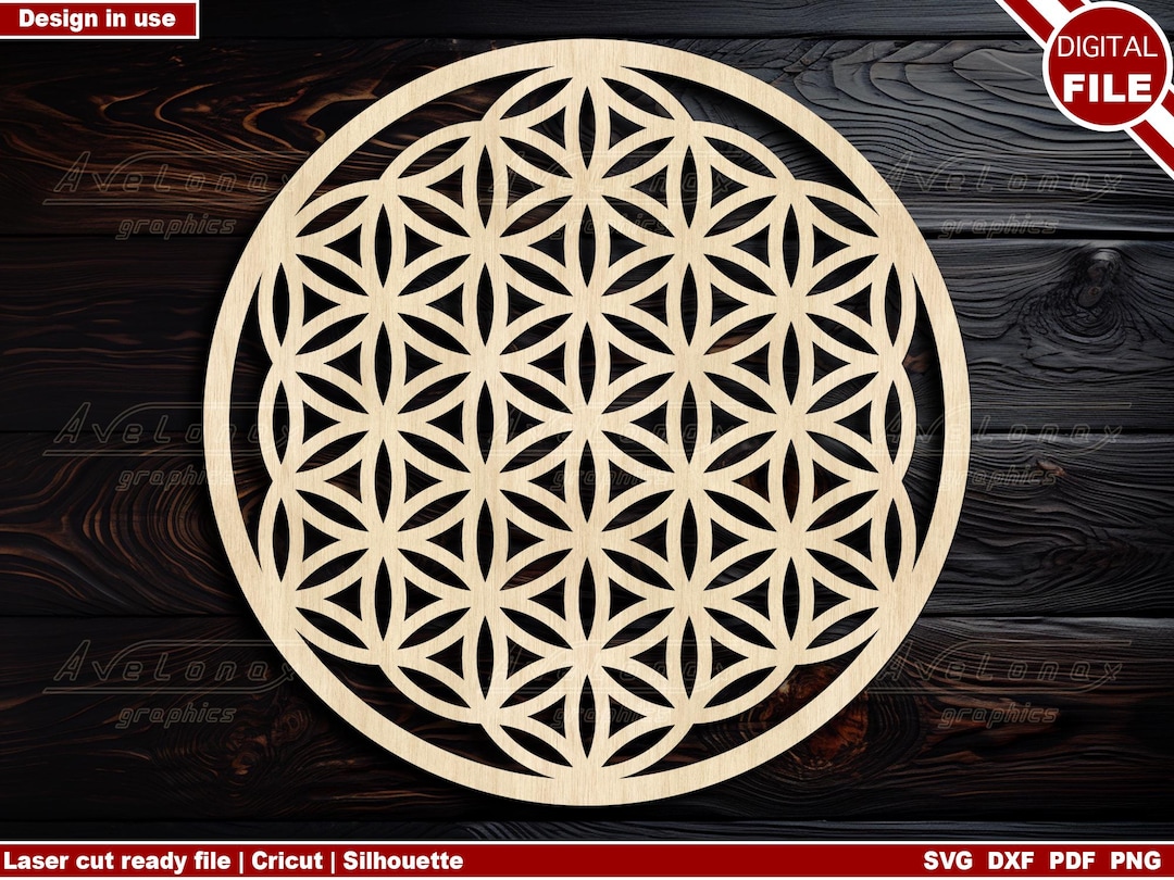 Flower of Life Svg, Sacred Geometry Svg, Files for Cricut, Glowforge ...