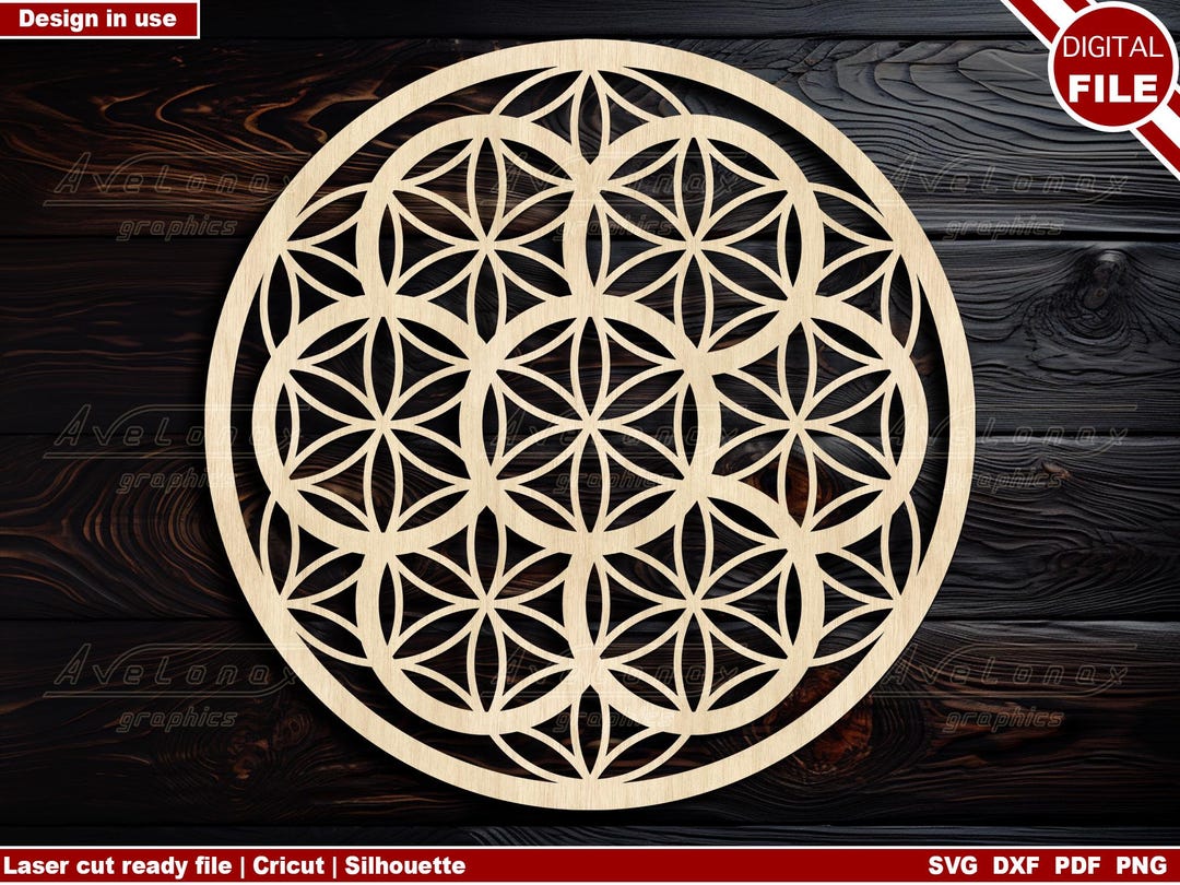 Flower of Life With Egg of Life Svg, Egg of Life, Sacred Geometry Svg ...