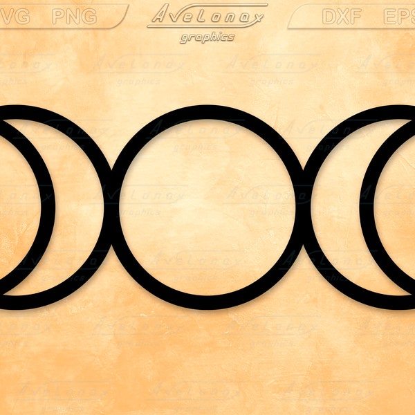 Triple Moon Svg - Etsy