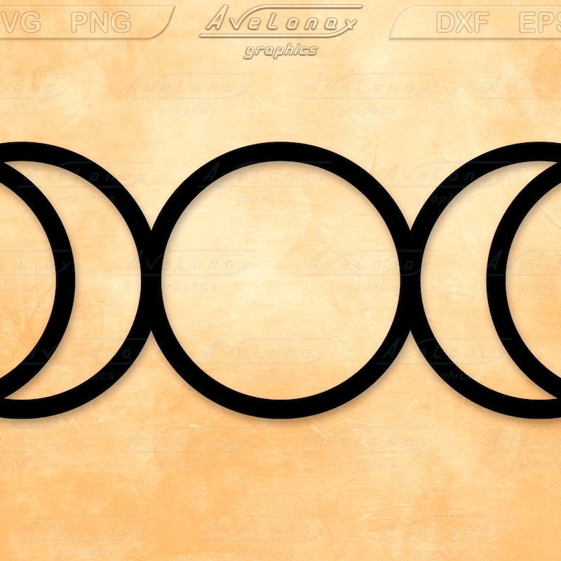Triple Moon Svg - Etsy