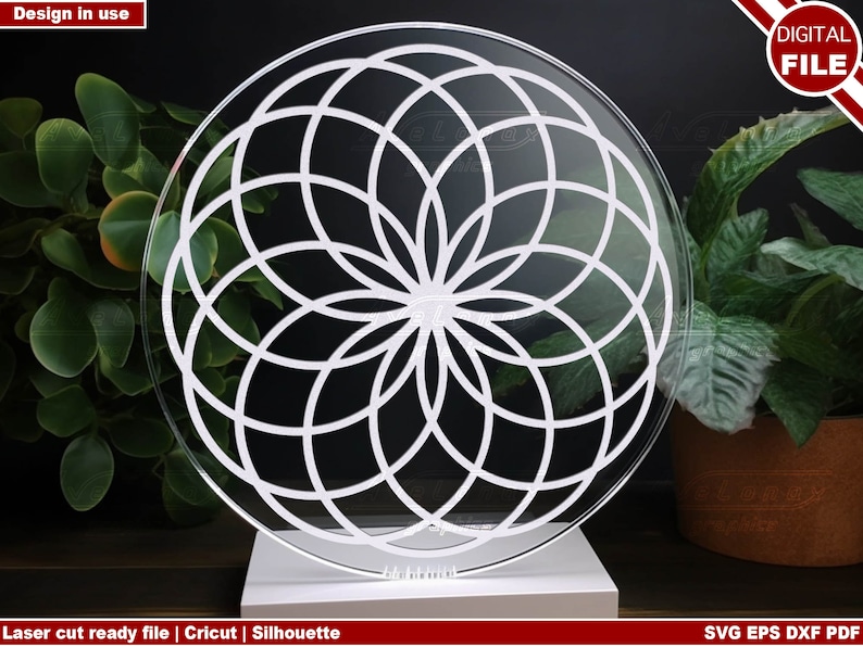 Lotus of Life Png, Torus Svg, Sacred Geometry Svg, Flower of Life Laser ...