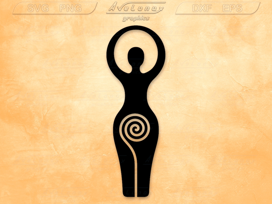 Spiral Goddess Svg, Divine Feminine Pagan Symbol, Triple Moon Goddess ...