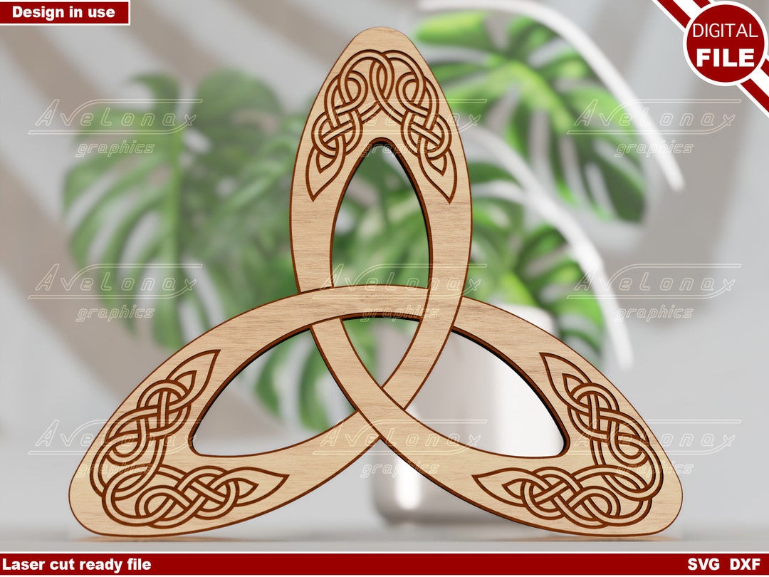 Celtic Laser Cut File, Trinity Knot Wall Decor Svg, Triquetra Svg ...