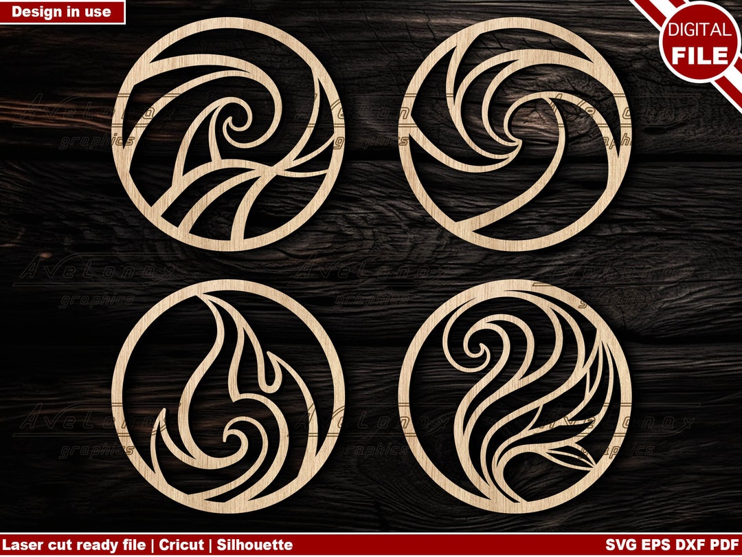 Four Elements Svg, Earth Sign Cut File, Earth Air Fire Water Dxf, Yoga ...