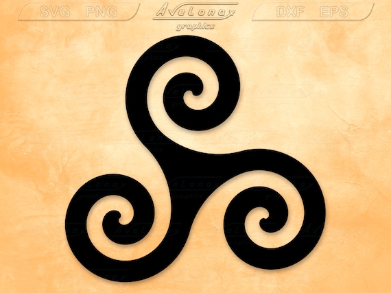Triskele Svg Cut File Triple Spiral Triskelion Wiccan | Etsy