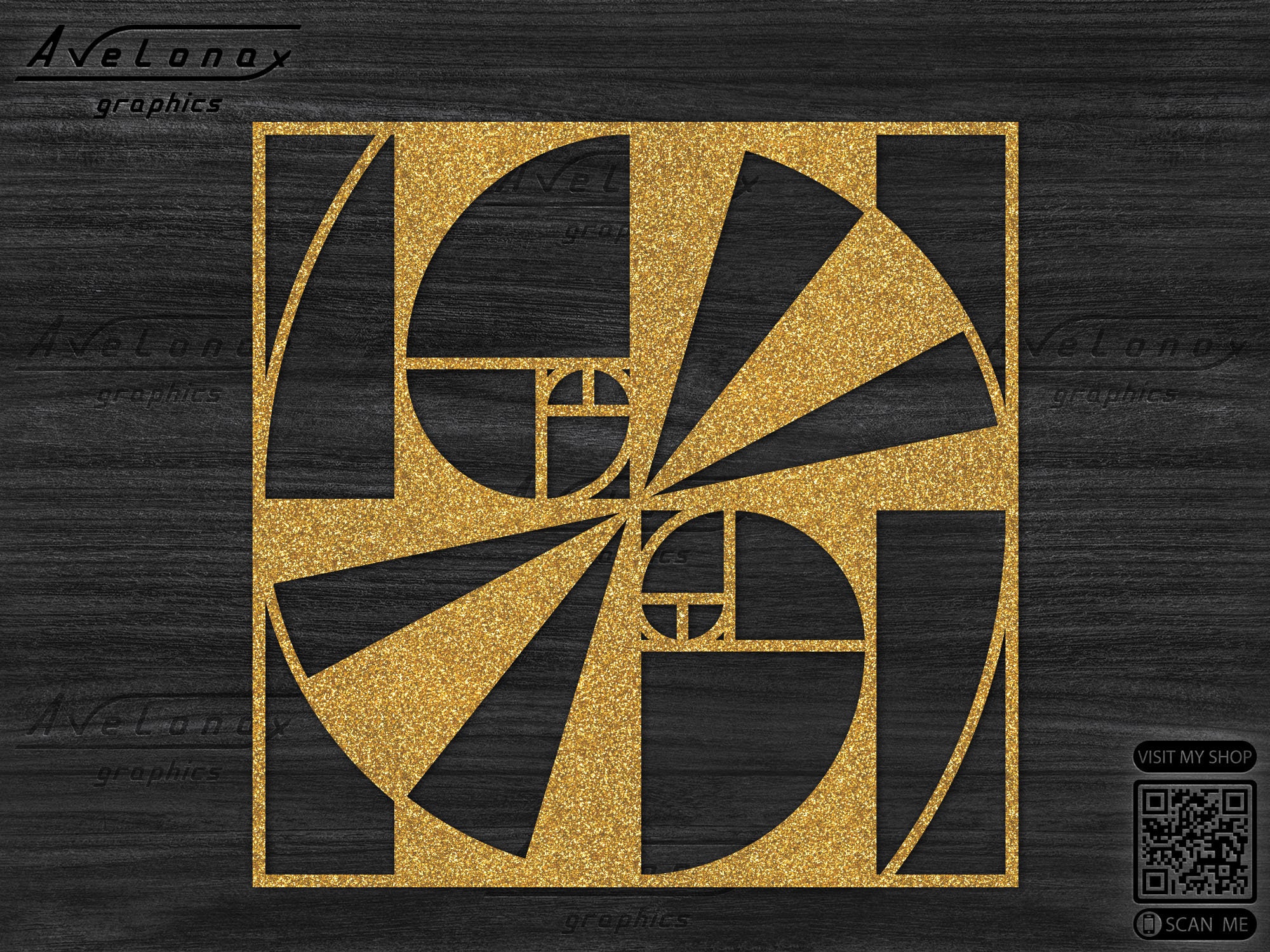 Golden Ratio SVG, Mid Century Modern Art Dxf, Golden Spiral Design Svg ...