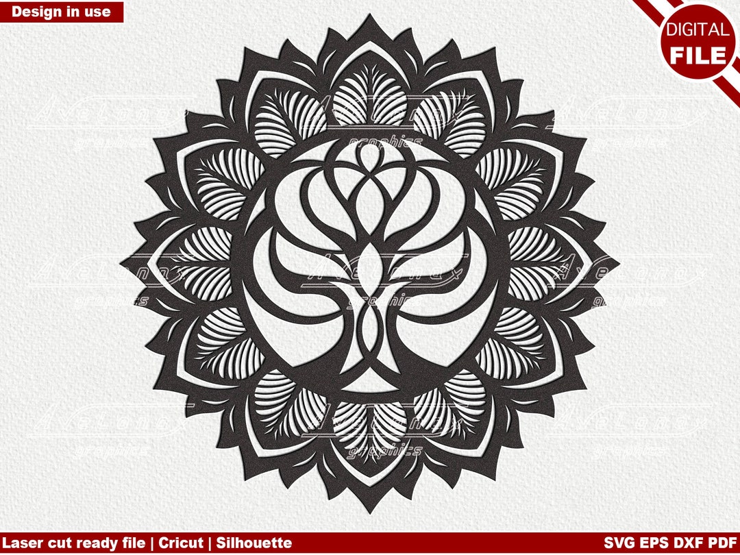 Mandala Tree of Life Svg, Wedding Mandala Laser Cut File, Tree of Life ...