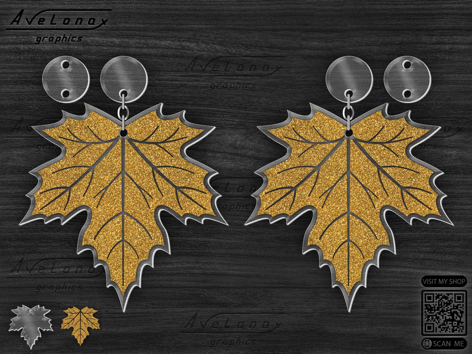 Scandinavian Earrings Cut File Maple Leaf Dangle Earring Svg - Etsy