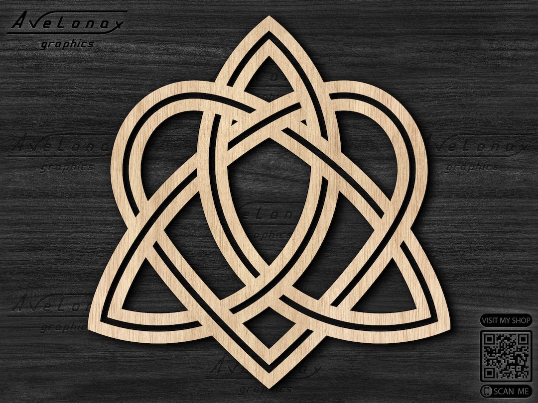 Celtic Svg, Celtic Heart Knot Laser Cut File, Sister Knot Trinity Knot ...