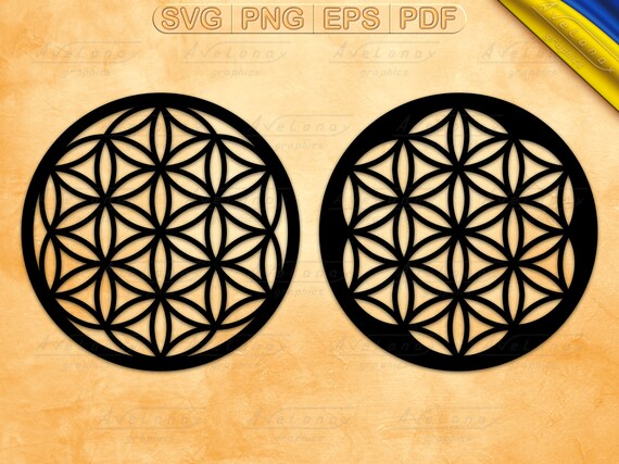 Flower of Life Svg Flower of Life Coaster Cut File Sacred | Etsy