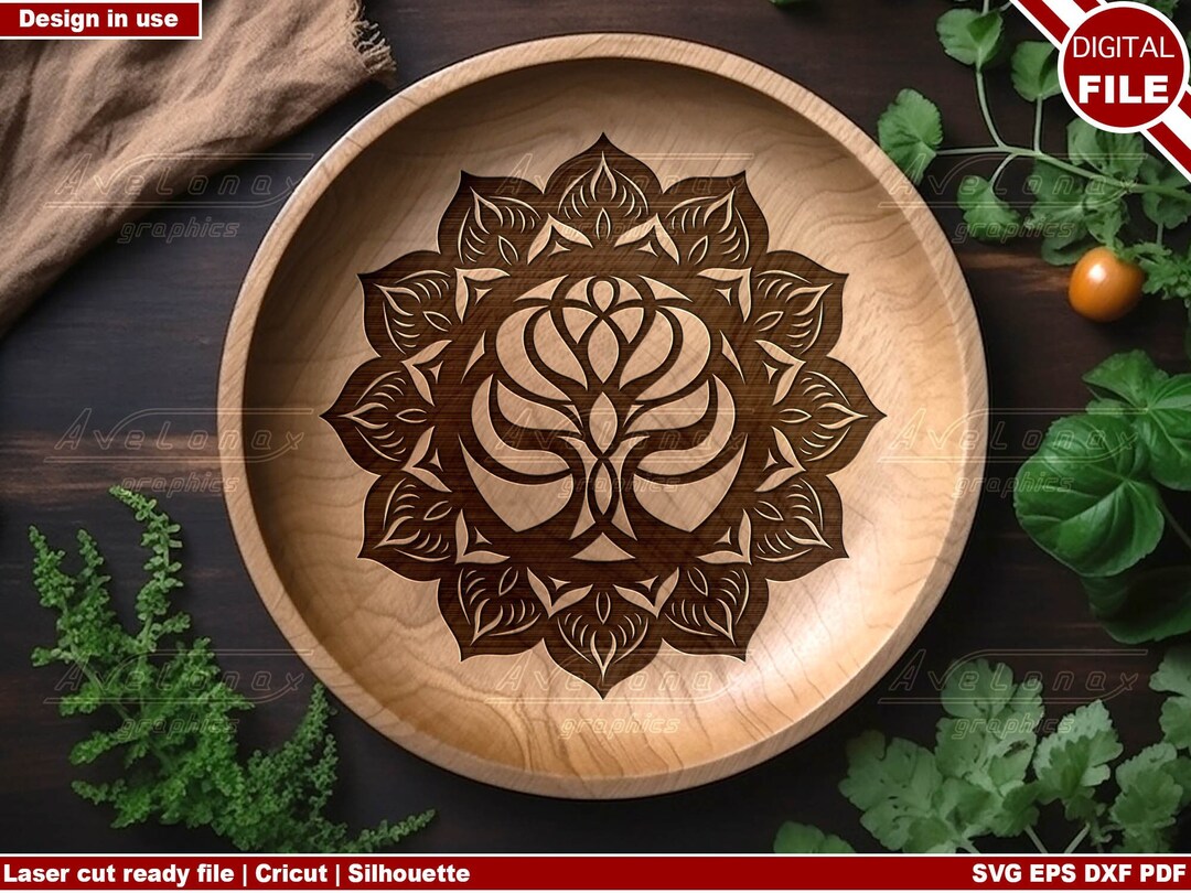 Wedding Mandala Svg, Tree of Life Laser Cut File, Art Deco Abstract ...