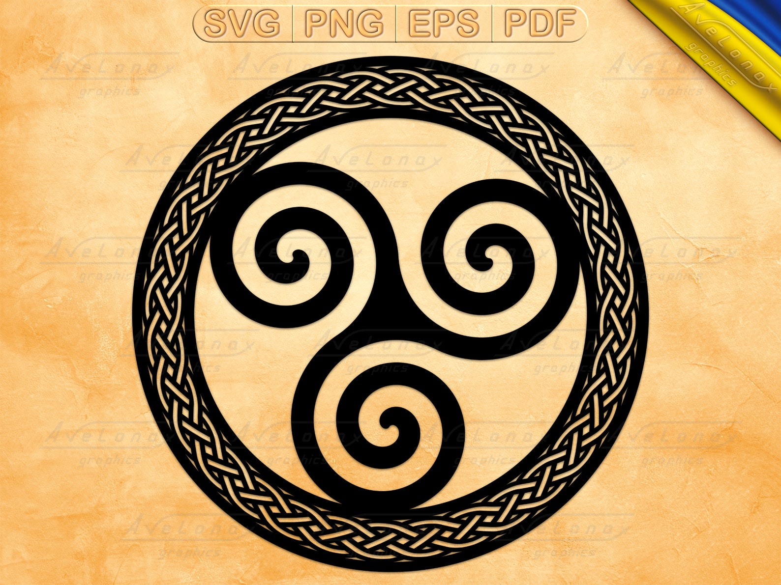 Triskele Svg Triple Spiral Png Triskelion Svg Celtic | Etsy