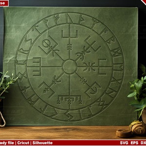 Vegvisir SVG, Viking Compass Png, Viking Runes Svg, Nordic Compass ...