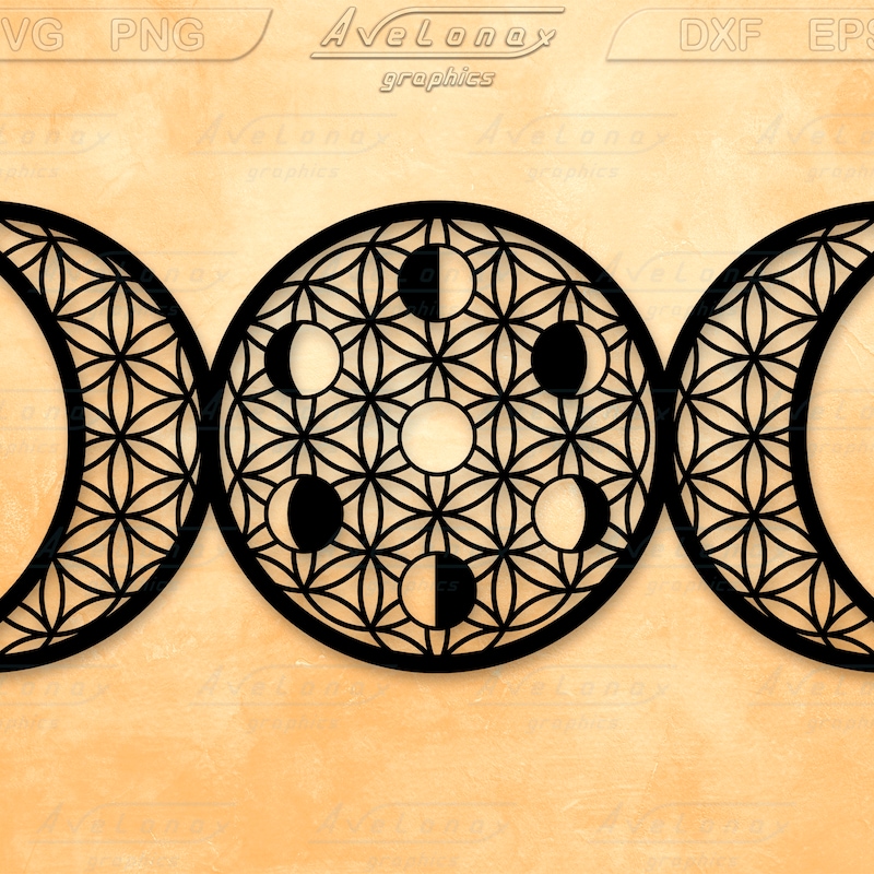 Triple Moon Svg - Etsy