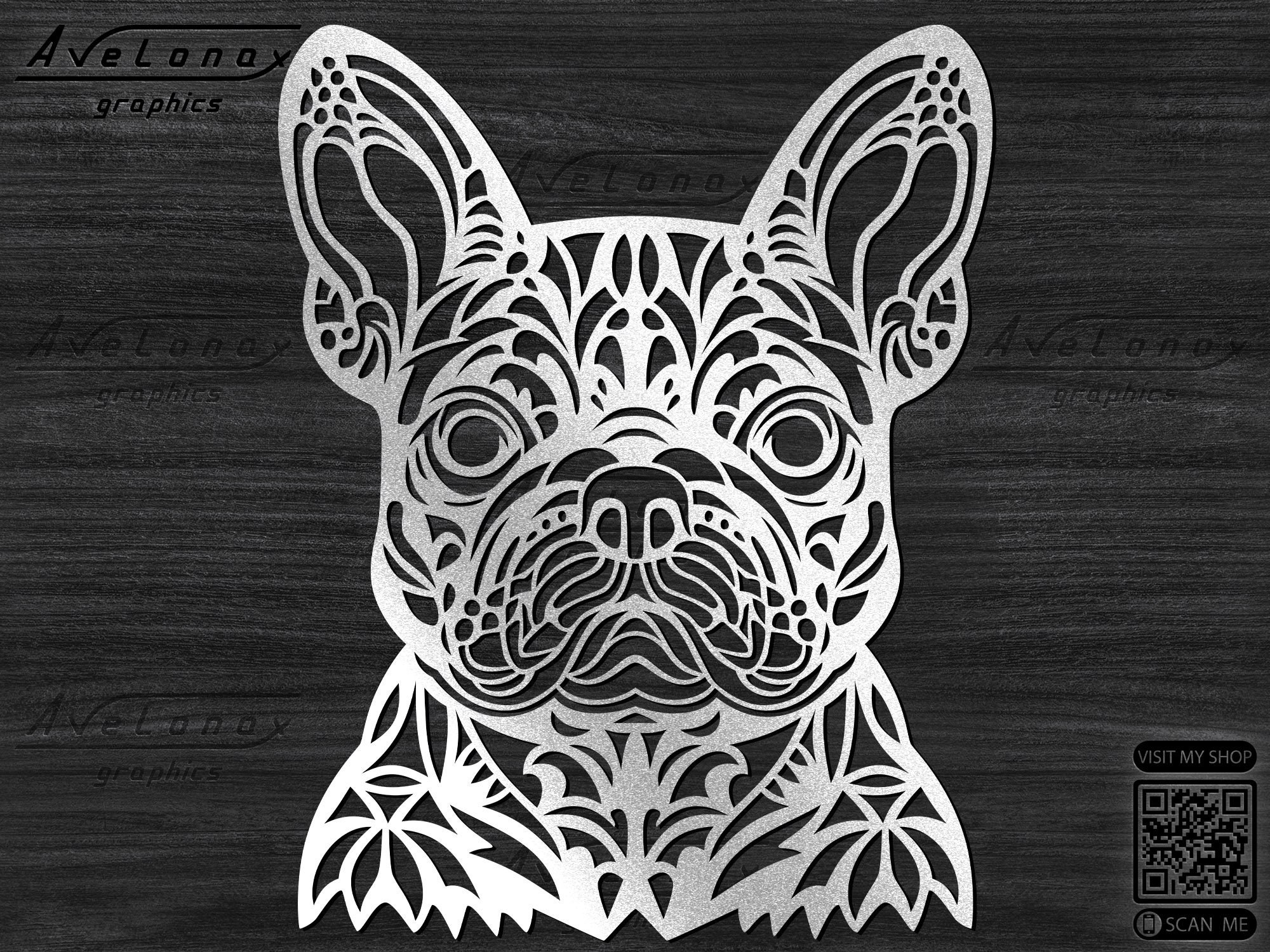 Zentangle French Bulldog Svg, Mandala French Bulldog Svg, Dog Face ...