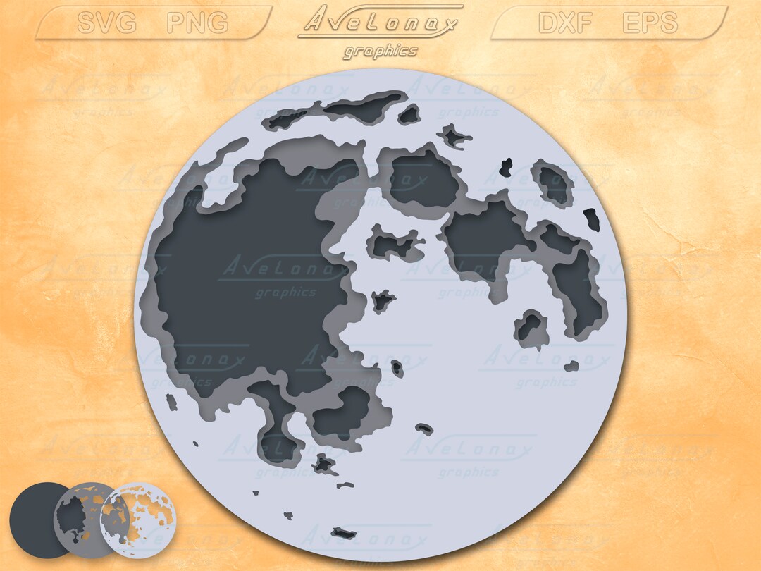 Multilayer Moon Svg, Mandala Moon Laser Cut Files, Glowforge Cut File ...