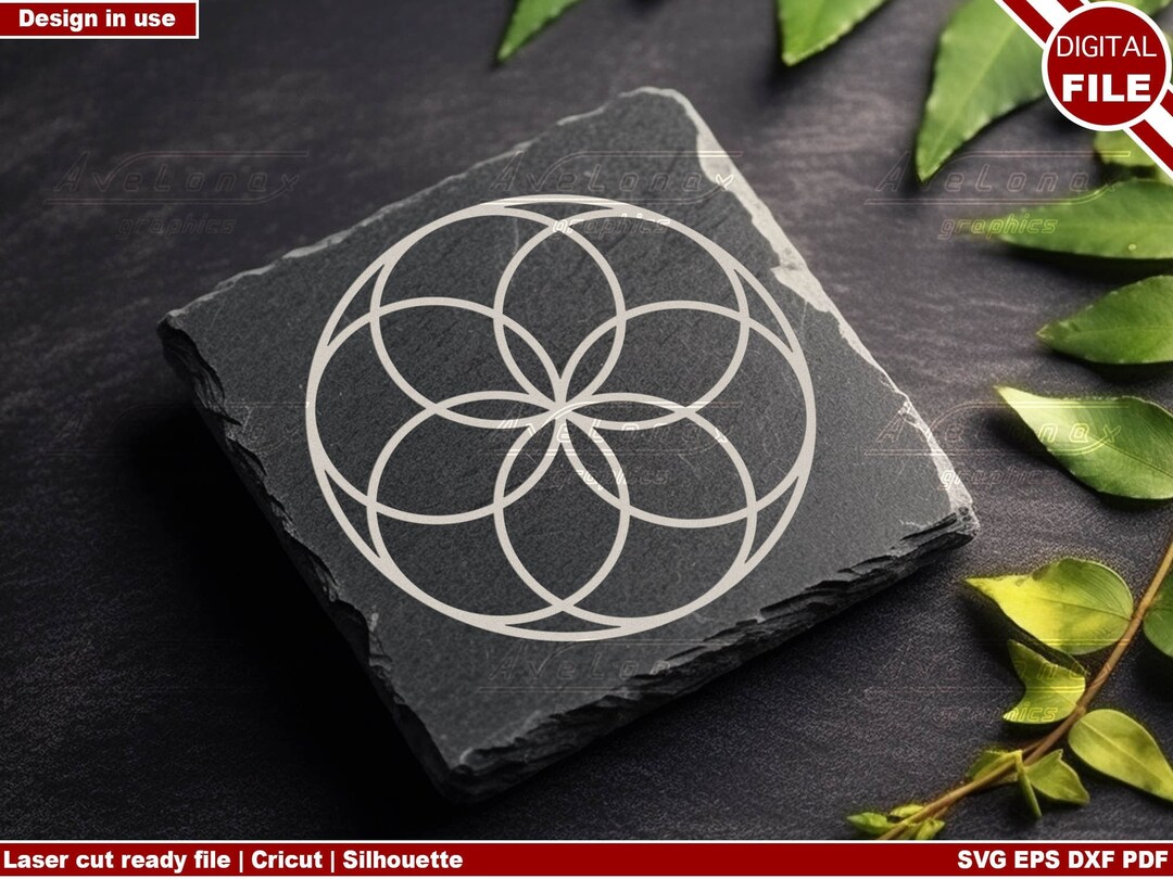 Seed of Life Svg Flower of Life Cut File Laser Engraving - Etsy