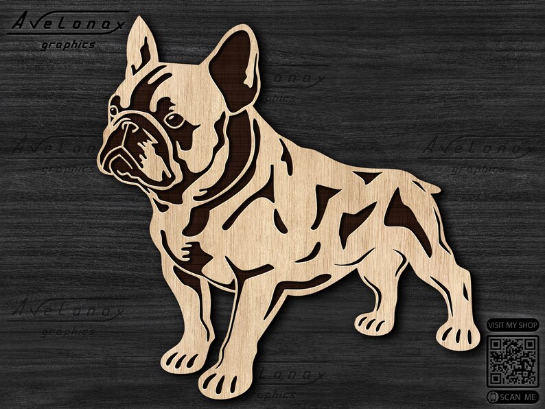 French Bulldog Svg Frenchie Svg Frenchie Laser Cut File - Etsy