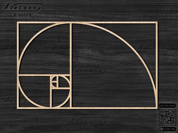 Golden Ratio SVG Golden Spiral Cut File Geometric Metal - Etsy