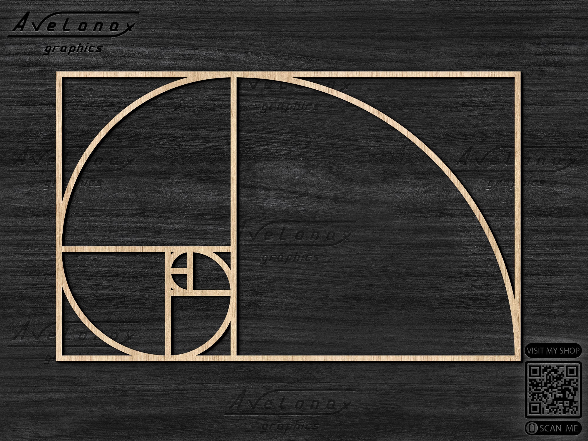 Golden Ratio SVG Golden Spiral Cut File Geometric Metal - Etsy Canada