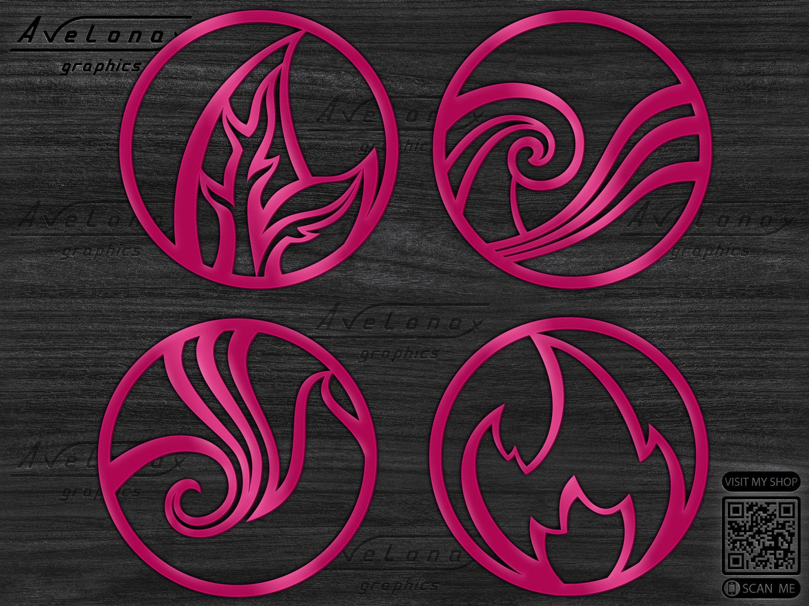 Four Elements Svg Laser Cut File 4 Elements of Nature Svg - Etsy