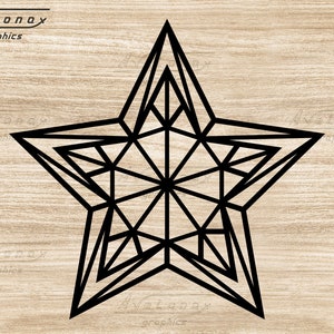 Weihnachten STERN Laser geschnitten svg, Stern-Design svg ...