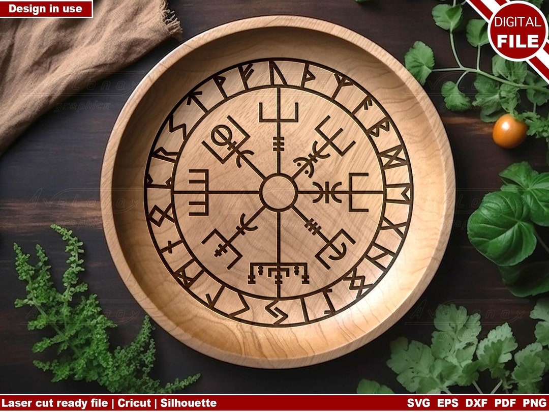 Vegvisir SVG, Viking Compass Png, Viking Runes Svg, Nordic Compass ...