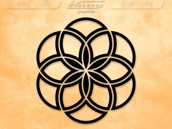 Seed of Life Svg Flower of Life Cut File Laser Engraving - Etsy Finland