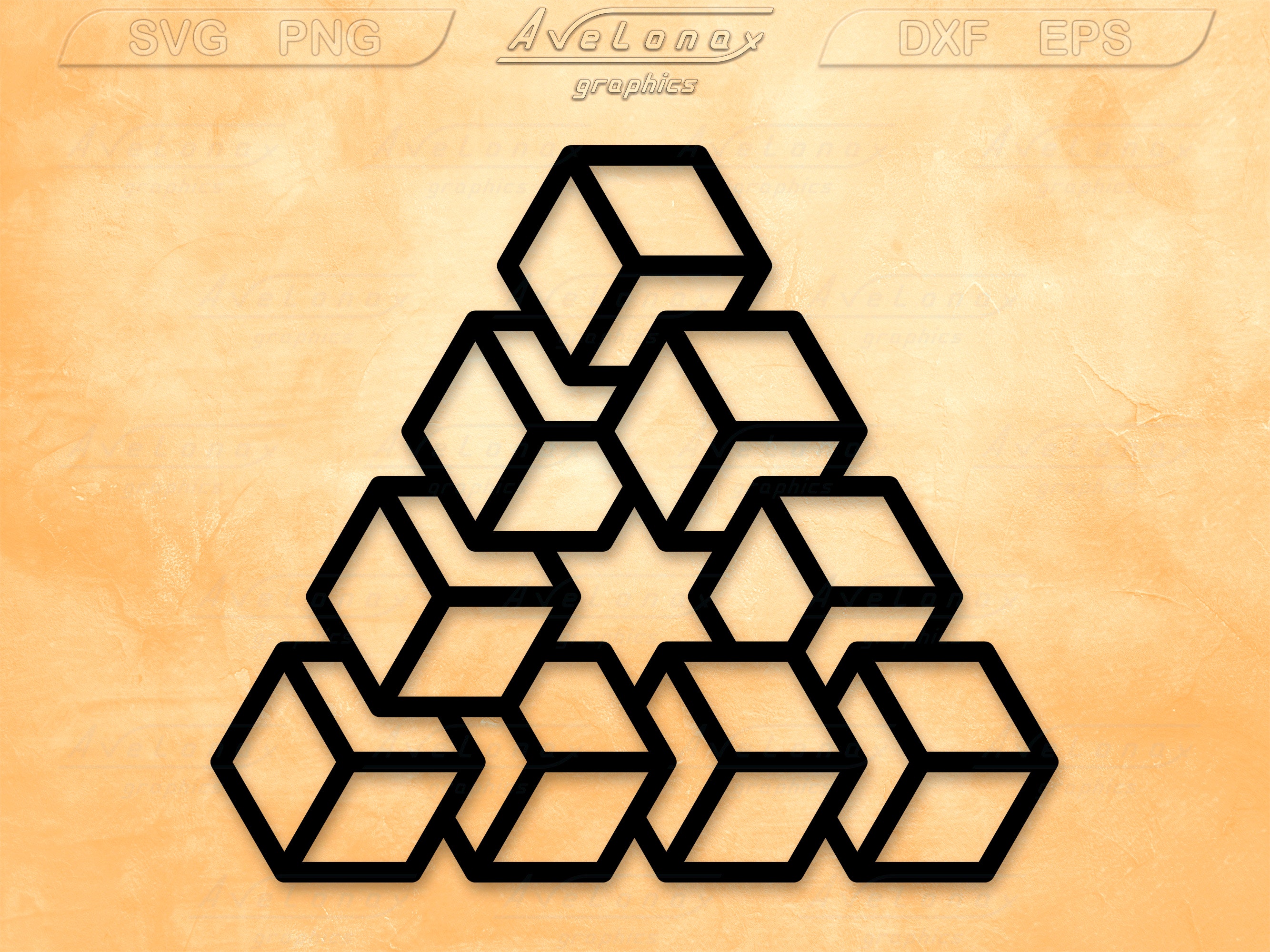 Penrose Triangle Cubes