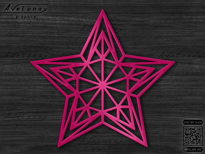 Christmas STAR Laser Cut Svg Star Design Svg Christmas Tree - Etsy