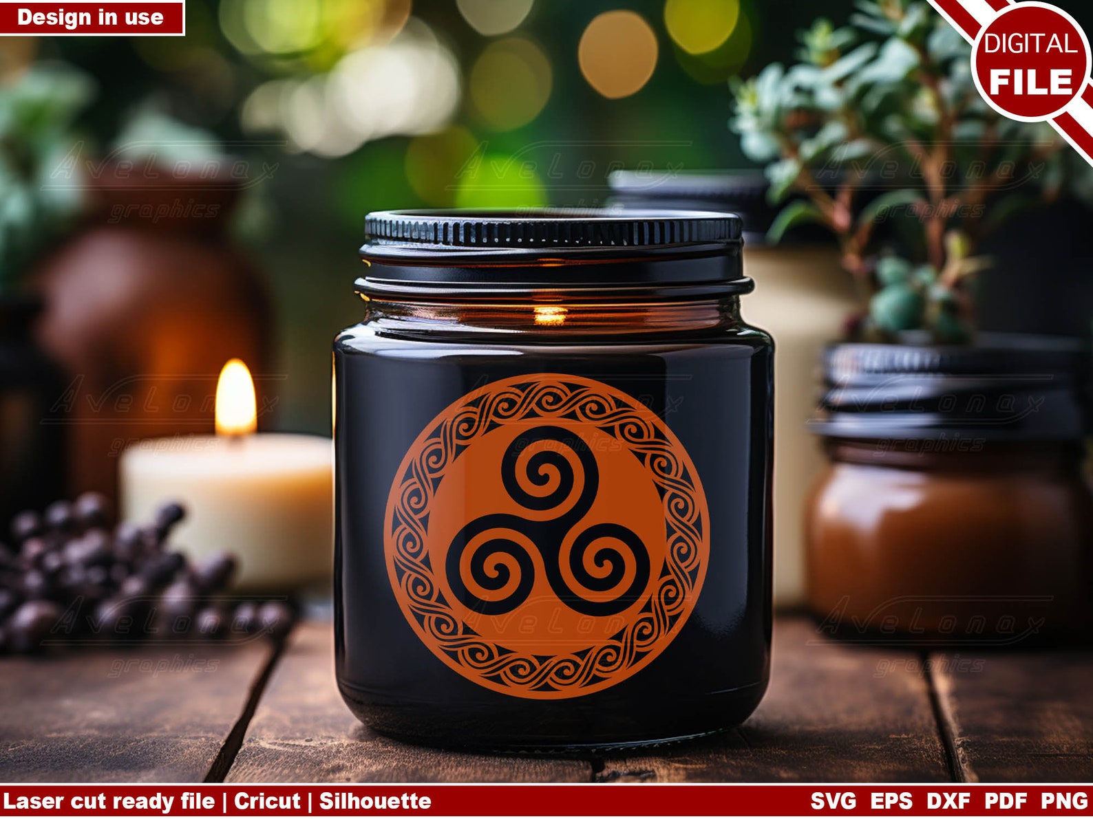 Triskelion Laser Cut File, Triskel Svg, Celtic Circular Boards Png ...