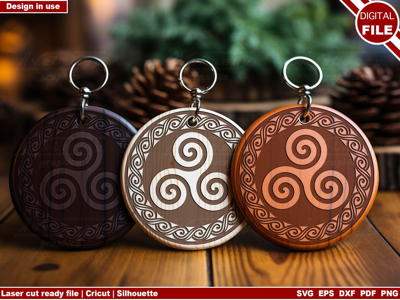 Triskelion Laser Cut File, Triskel Svg, Celtic Circular Boards Png ...