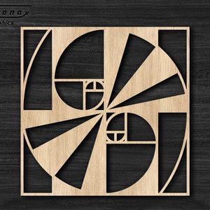 Golden Ratio SVG, Mid Century Modern Art Dxf, Golden Spiral Design Svg ...